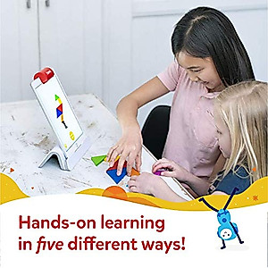 Osmo - Genius Starter Kit for iPad (New Version) + Osmo iPad Case Bundle - Problem Solving & Creativity (Ages 6-10) (OSMO iPad Base Included)