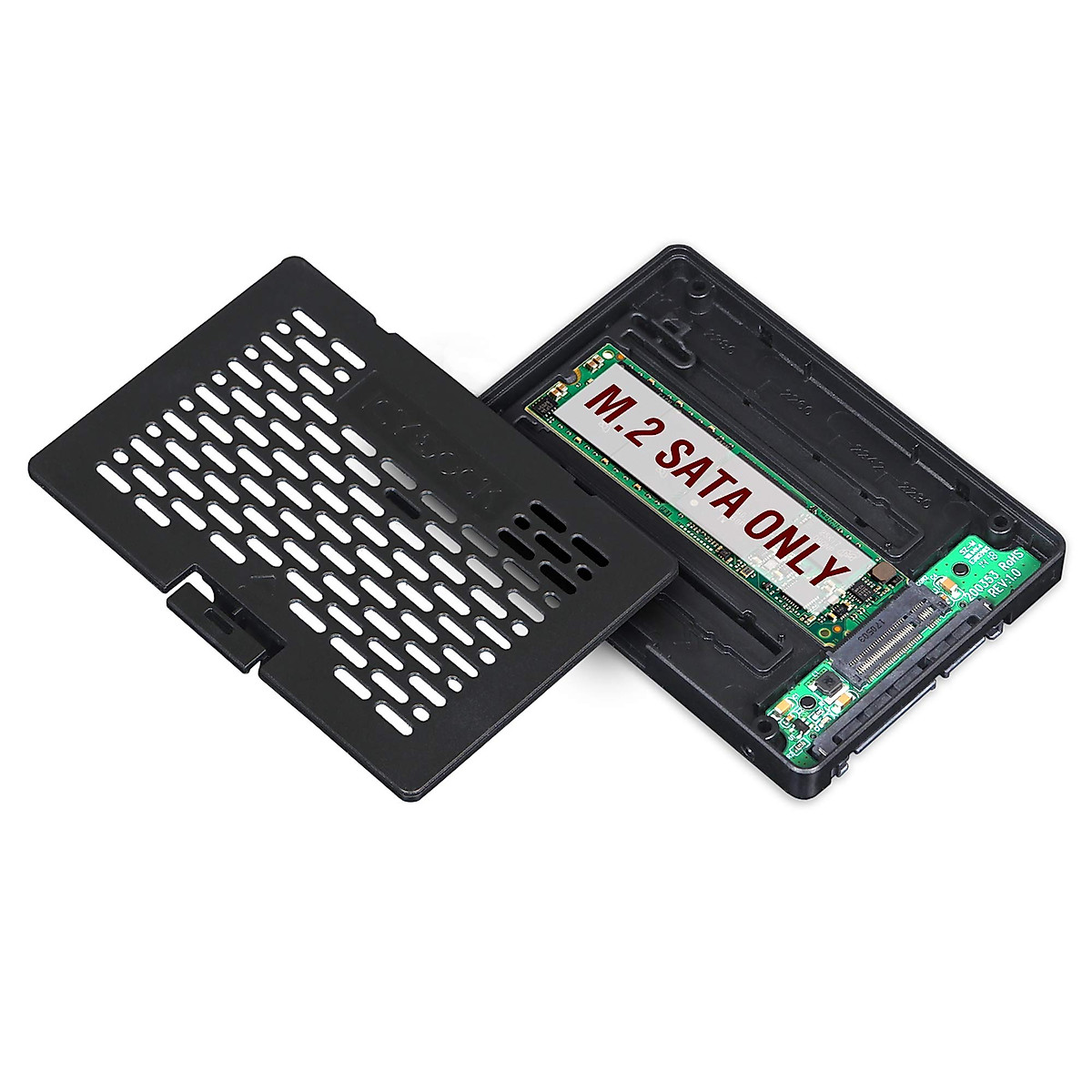 ICY DOCK M.2 SATA SSD to 2.5 inch SATA III SSD Enclosure Adapter Tool Free | EZConvert MB703M2P-B