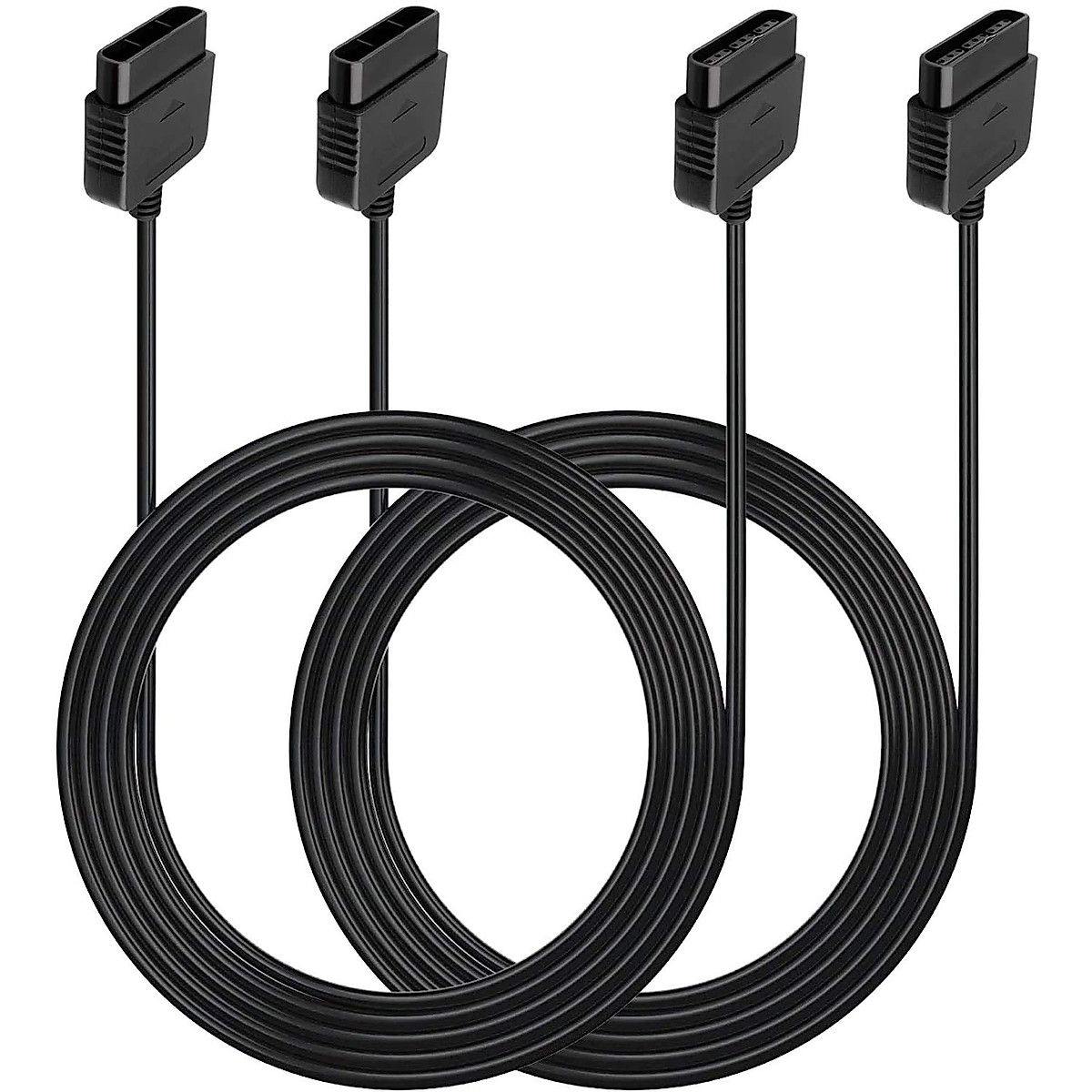 tesha 2PACK PS2 Controller Extension Cable Cord 6ft/1.8m Controller Extension for Sony PlayStation 2 PS2 Game Console
