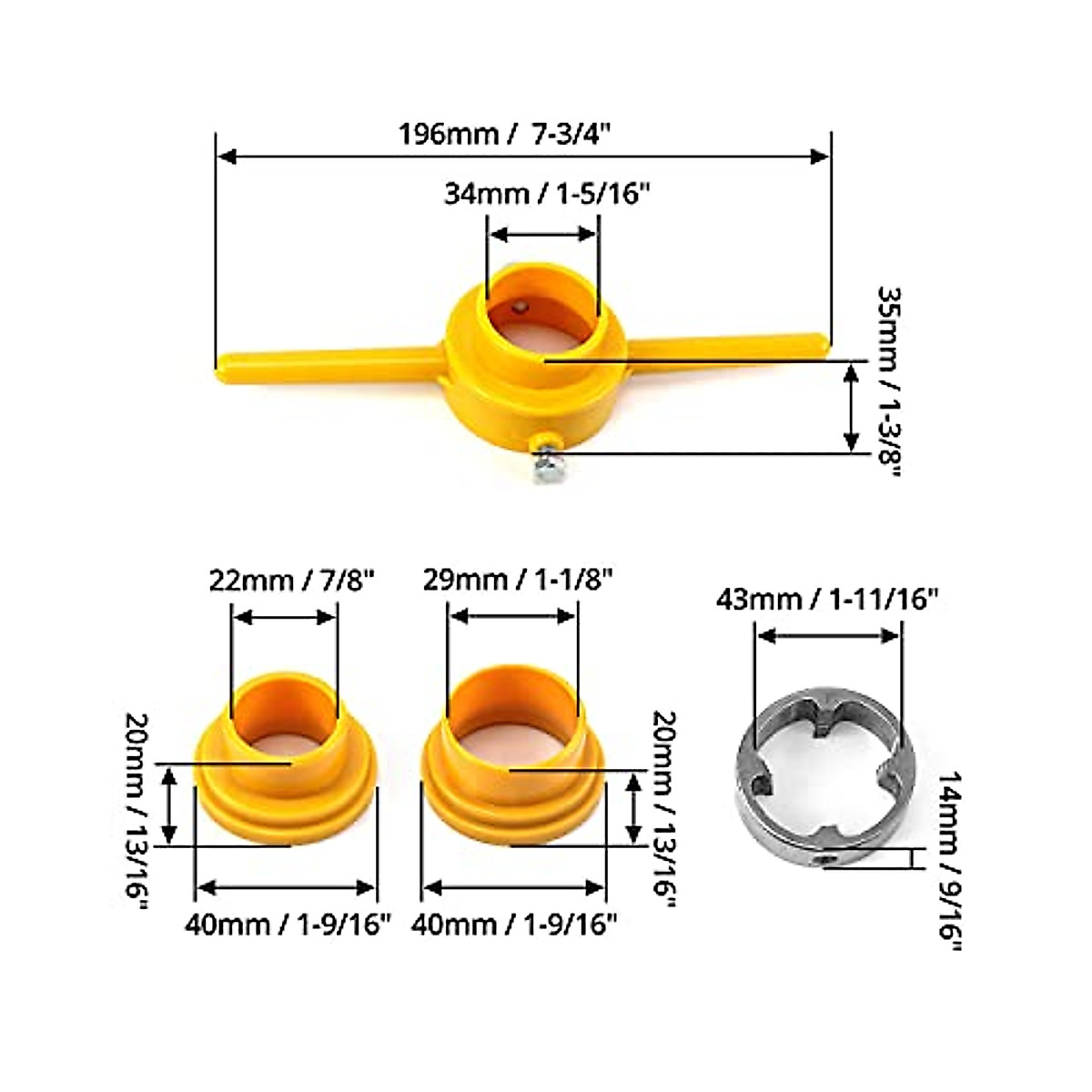 Tap and Die Set, Hosrnovo 6 PCS PVC Pipe Threader Plumbing Tool Kit with 3 Dies 1/2”, 3/4" and 1” for Home