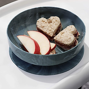 ChooMee Baby Suction Bowl | Powerful Suction Grip with Firm Bowl | Platinum Silicone, BPA Free | Large, 1 CT, Grey