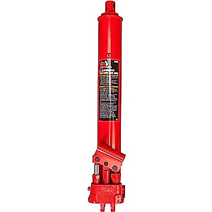 Yellow Jacket AS30808 Hydraulic Long Ram Jack with Double Piston Pump and Clevis Base (Fits: Garage/Shop Cranes, Engine Hoists, and More): 8 Ton (16,000 lb) Capacity, Red