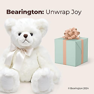 Bearington Aspen, 15.5 Inch White Teddy Bear Stuffed Animal, Vintage Teddy Bear, Makes a Great Gift for Birthday, Anniversary, Holiday, or Graduation