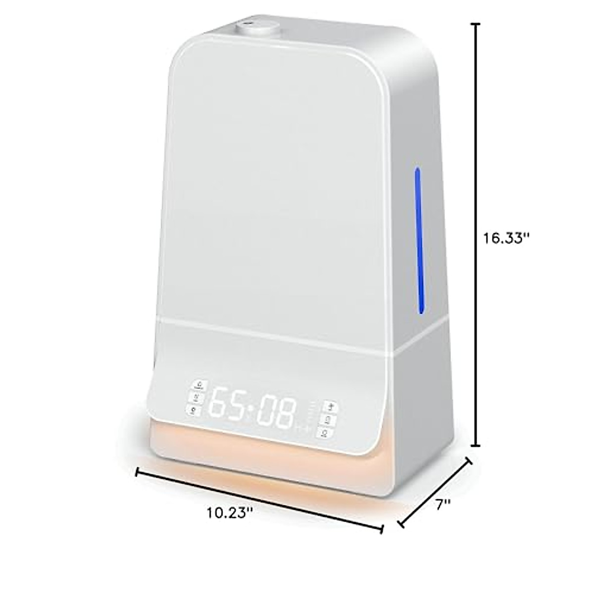 Humidifiers for Bedroom, 6L Ultrasonic Cool Mist Humidifier with Humidistat, LED Display, Wide Opening, Easy to Clean & Fill, Sleep Mode, Long Working Time, Air Humidifier for Bedroom Large room (White)