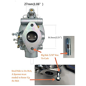 mdairc 8N9510C 9N9510A B3NN9510A heavy duty Carburetor Replacement for Ford Tractor 2N 8N 9N Heavy Duty TSX33 TSX241A TSX241B TSX241C B3NN9510A 9N9510A, For Zenith 13876 0-13876