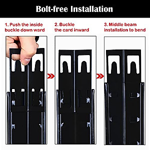 5-Tier Adjustable Heavy Duty Storage Shelving Unit, 70H x 35W x 16D inch Garage Storage Shelves Metal Shelving Unit, MDF Rack Storage Shelving Unit Organizer Shelves for Office Garage Kitchen (Black)