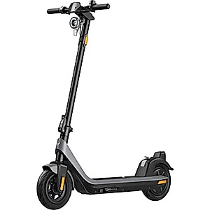NIU KQi2 Electric Scooter for Adults - 300W Power, Upto 25 Miles Long Range, Max Speed 17.4MPH, 10'' Tubeless Tires, Dual Brakes, Portable Folding Commuting E Scooter, UL Certified - Gray