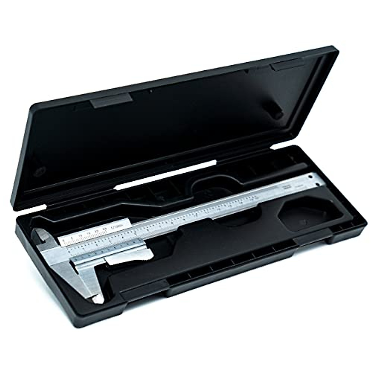 LLDSIMEX Self-Locking Auto Clamp Stainless Steel Vernier Caliper 0-6 Inch/0-150mm Manual Caliper 0.001"/0.02mm High Precison Caliper