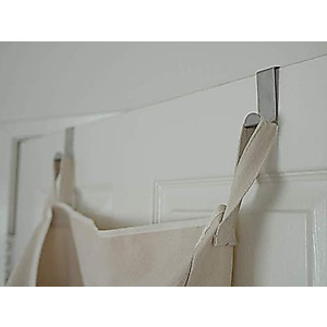 GORISEN Laundry Collector, Laundry Hamper, Door Hanging Laundry bag with hooks (Beige, 65Liters)