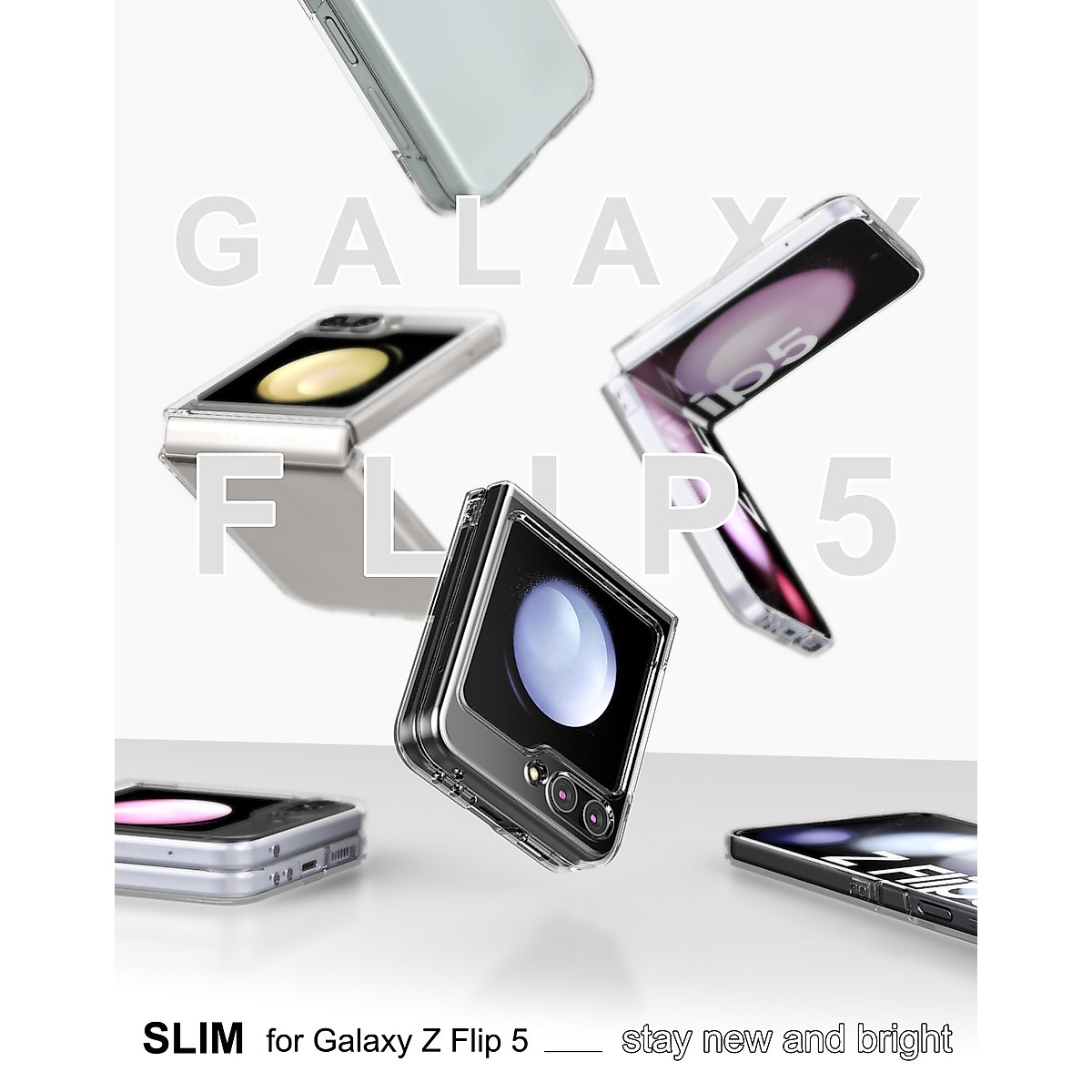 Foluu Case for Samsung Galaxy Z Flip 5, Galaxy Z Flip 5 Phone Case Clear, Hard PC Back Bumper Protective Shockproof Scratch Resistant Case for Samsung Galaxy Z Flip5 5G 2023 (Crystal Clear)