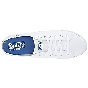 Keds womens Kickstart Mule Core Canvas Sneaker, White, 7.5 US