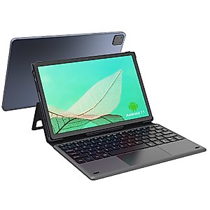 AWOW Tablet con Tastiera,Tablet 10 Pollici,Tablet Android 11 ROM 64GB Espandibili 512GB,13MP Fotocamera,1920 * 1200 IPS,Octa-Core,6000mAh,Dual WiFi,Bluetooth 5.0,Italiana,Metal