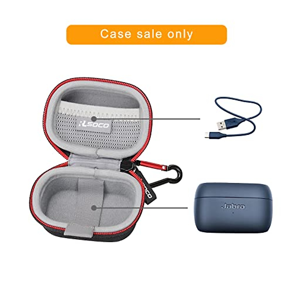 RLSOCO Case for Jabra Elite 3 / Elite 4 Active/Elite 7 Pro/Elite 7 Active in Ear Bluetooth Earbuds