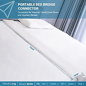 ENITYA Split King Gap Filler for Adjustable Bed,Bed Bridge-Twin to King Converter to King Making,Adjustable Mattress Bed Connector,for Stayover,Family Room and Vacation Rentals(75" L x 10" W)