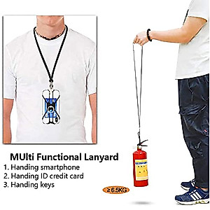 Kinizuxi 2 Pcs Cell Phone Lanyard Crossbody with Adjustable Neck Strap and Phone Ring Grip,Universal Smartphone Lanyard for iPhone Lanyards for Around The Neck Compatible with Most Smartphones