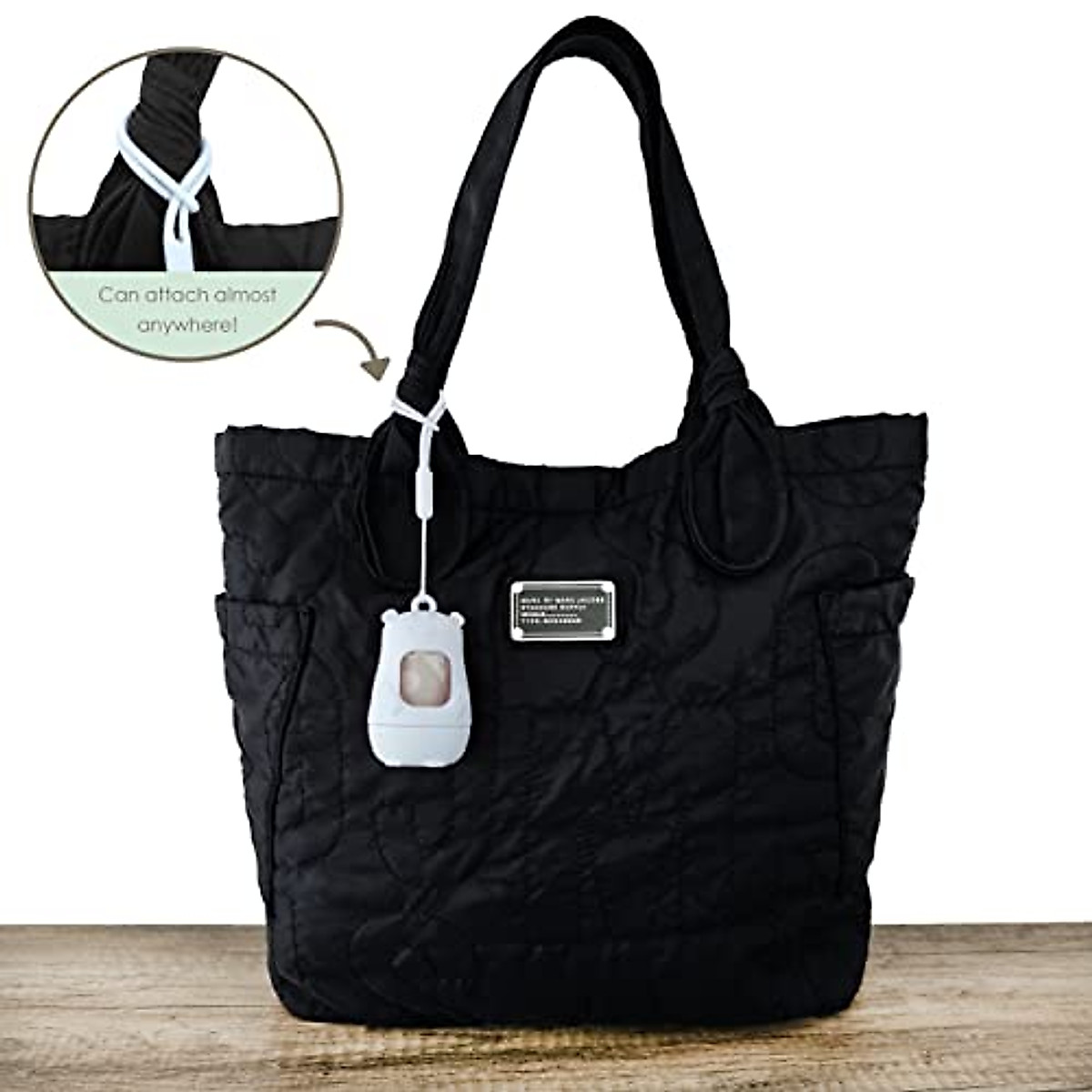 NEW Moodie Teddy Bear Diaper Bag Dispenser | Diaper Bag on the Go Dispenser w/Silicon Strap |15 LAVENDER SCENTED Diaper Disposal Bags per Roll | Diaper bag essential items (BABY BLUE)