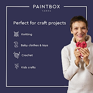 Paintbox Yarns 100% Cotton DK Yarn 1.76oz (50g), 137 Yards (125m) - Midnight Blue Wool for Crochet, Knitting - Soft, Lightweight Double Knit Yarn for Clothes