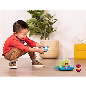 B. toys- Vehicle Bumper Space Car-Light-Up- Simple Remote Control Car for Toddlers with Alien Driver- Marky Mars- 12 months +