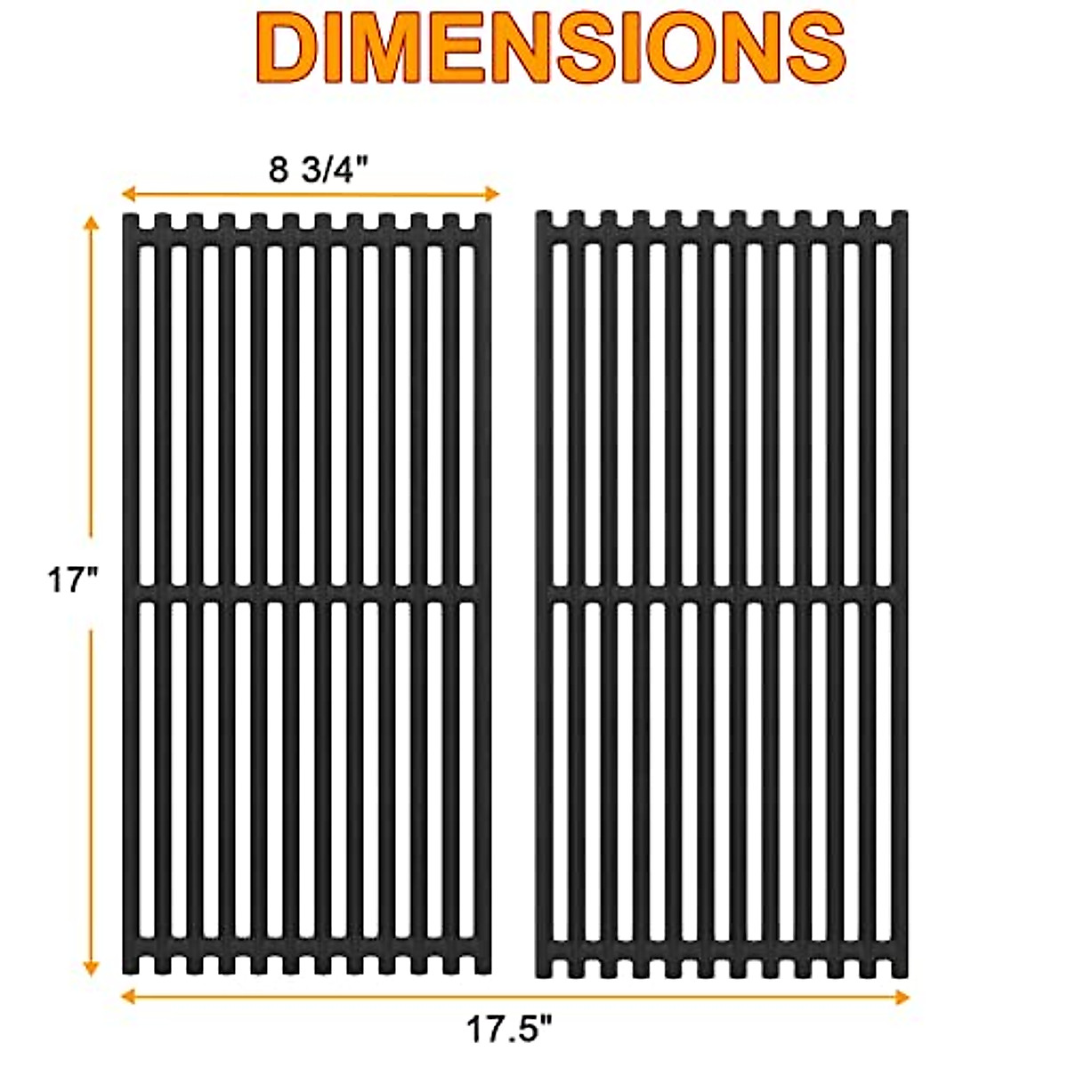 Grill Grates for Charbroil Commercial TRU-Infrared Grill Replacement Parts 463642316 463675016 466642316 463644220 463245518 G369-0030-W2 G460-0500-W1 G469-0005-W1, Nexgrill Grates 720-0864 720-0864m