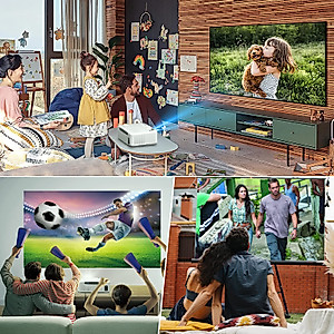 Native 1080P 15000L 5G WiFi Bluetooth Projector, 5G/2.4G WiFi and Bluetooth 5.1, 500ANSI Outdoor Movie Projector Supports 4K, Home Theater Compatible with HDMI, VGA, USB, Laptop, iOS & Android Phone