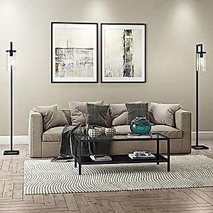 Henn&Hart 45" Wide Rectangular Coffee Table in Blackened Bronze, Modern coffee tables for living room, studio apartment essentials