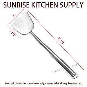 SUNRISE Kitchen Supply All Stainless Steel Wok Shovel #3