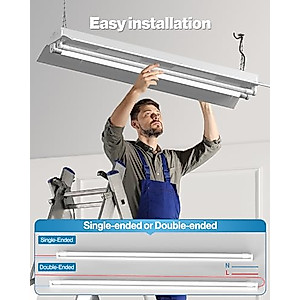 Sunco 10 Pack T8 LED Tubes 4FT Fluorescent Replacement, 48 Inch, 18W, 2200LM, 6000K Daylight Deluxe, Single Ended Power, Type B, Ballast Bypass, Frosted Lens UL