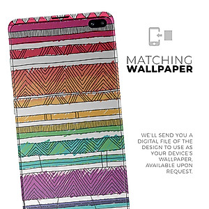 DesignSkinz Crayon Colored Doodle Patterns Protective Vinyl Decal Wrap Skin Cover Compatible with The Samsung Galaxy S20 (Screen Trim & Back Glass Skin)