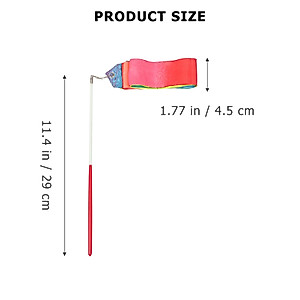 Garneck Dance Silk Ribbon Streamers Gymnastics Rhythmic Artistic Twirling Ribbons Rods for Kids Adults Dance Performance and Games 4pcs