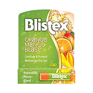 Blistex Lip Protectant SPF 15 Orange Mango Blast.15 oz (Pack of 4)