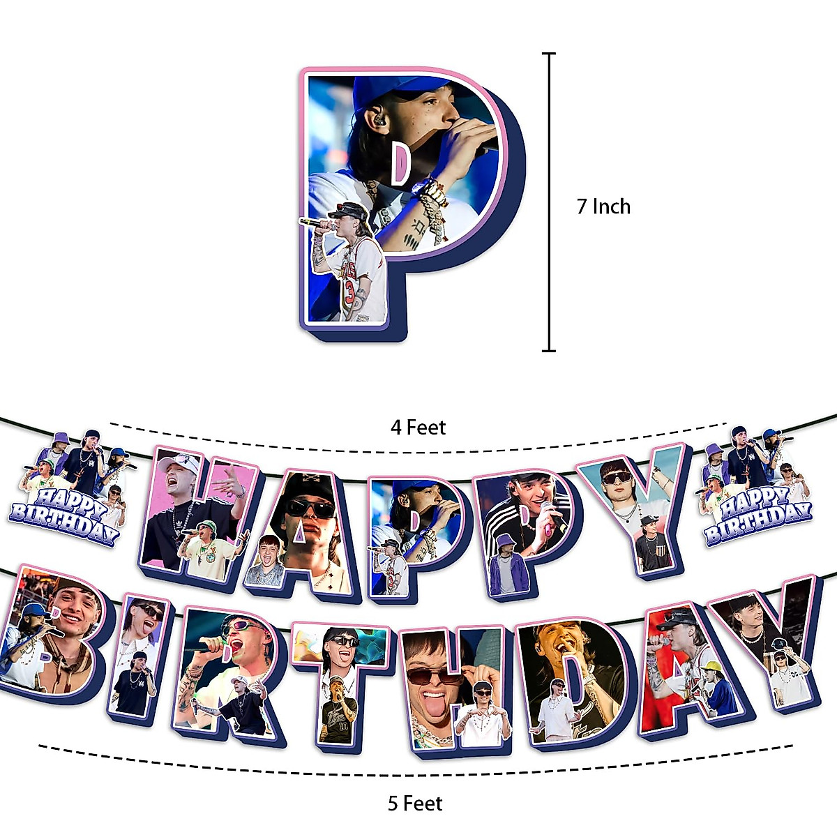 Pluma Singer Party Decorations, Pluma Singer Birthday Decorations includes Happy Birthday Banner, Pluma Singer Decorations Balloons and Pluma Singer Cake Topper, Pluma Singer Birthday Party