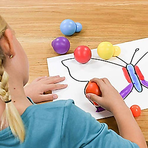 READY 2 LEARN Doodle Dabbers Dot Markers - Set of 6 Washable Colors - Non Toxic - Unique Toddler Grip - Markers for Kids