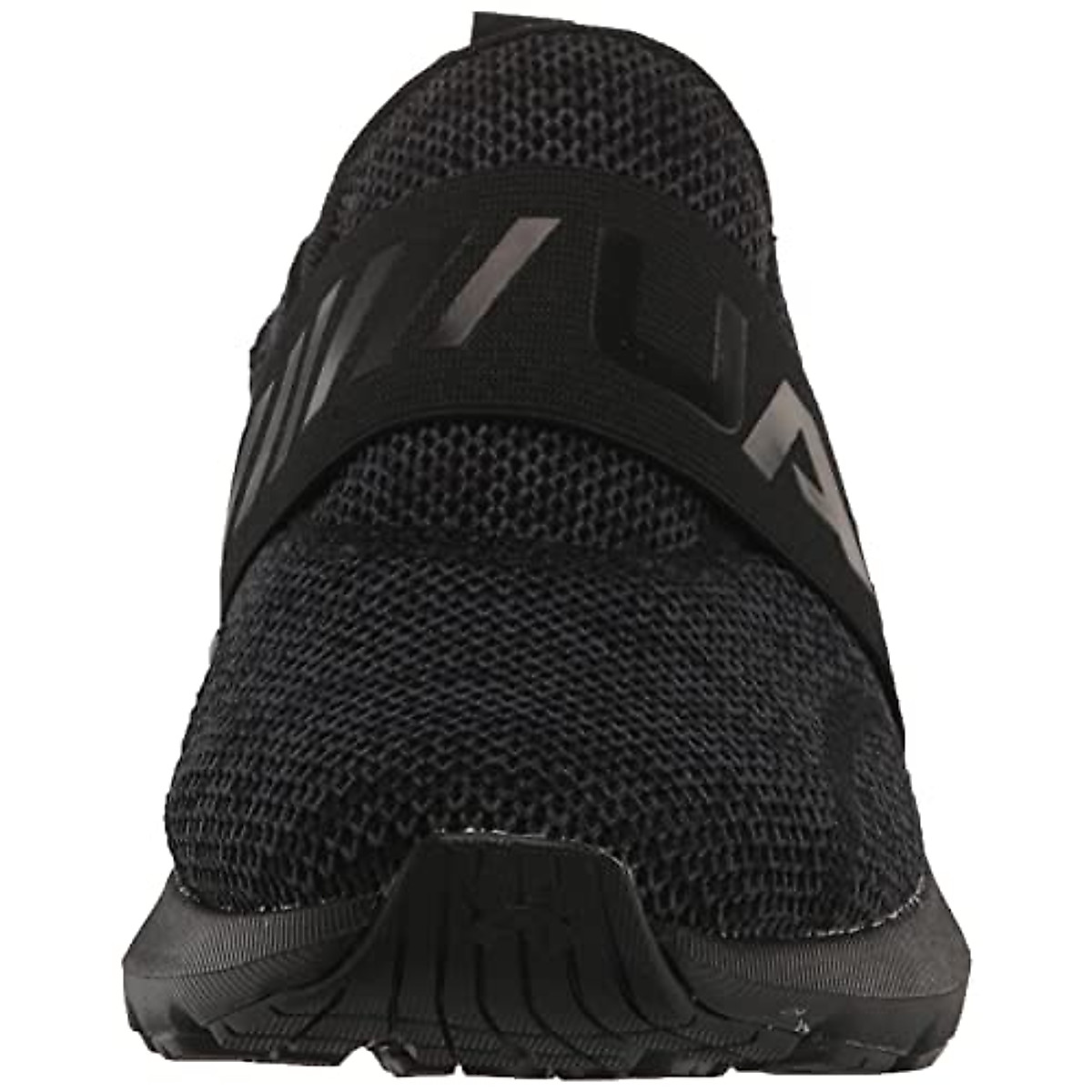 Under Armour Women's Surge 3 Slip On Running Shoe, (002) Black/Black/Black, 8