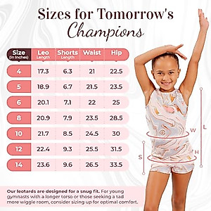 Dancina Girls Gymnastics Outfit Leotard Size 10 Pink Gold