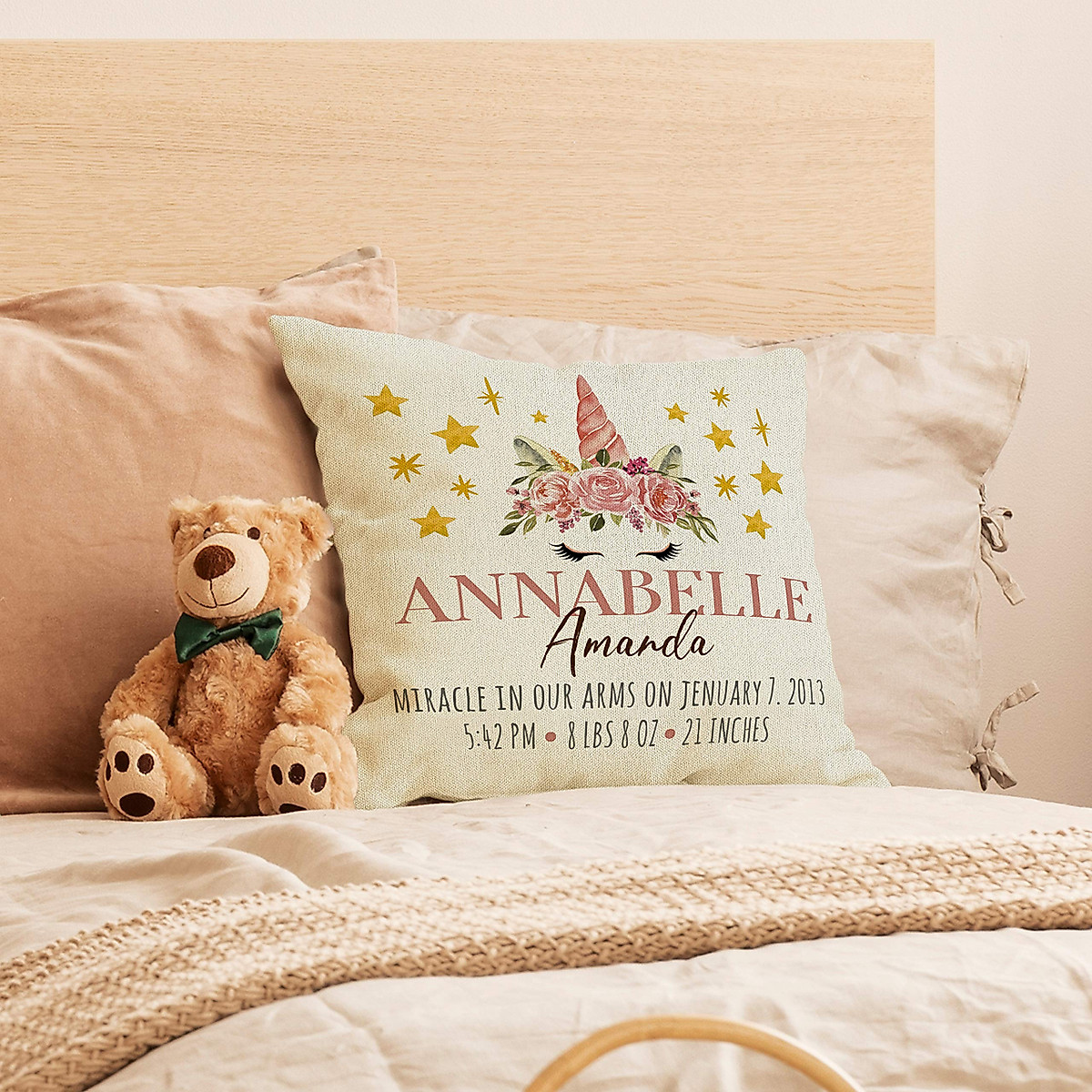 Zexpa Apparel Personalized 18" Square Cotton Canvas Print Throw Pillow Cover for Car Club Festival Valentine's Day