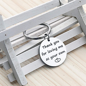 XGAKWD Step Mom Mother Gift, Thank You for Loving Me as Your Own, Mom in Law Gifts Idea for Mothers Day from Husband Daughter Son Kids
