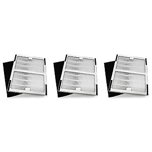Nispira IAF-H-100A True HEPA Carbon Filter Set compatible with Idylis A Air Purifier Filtrete FAP-C01-A, AC-2119, IAP-10-100, IAP-10-150, IAPC-40-140. 3 Sets
