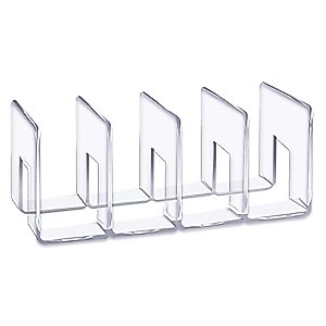 LUGUNU Clear Acrylic Desk File Sorter Purse/Handbag Organizer clutch divider Mesh Folder Office Supplies Stand Bookshelf (3 Sections) (4 Sections)