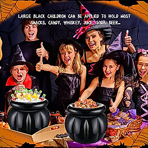 Didaey 4 Pieces Inflatable Cauldron Drink Cooler for Halloween 18 x 22" Witch Cauldron Beverage Holders Large Inflatable Candy Cauldron Kettles for Halloween Party Decoration