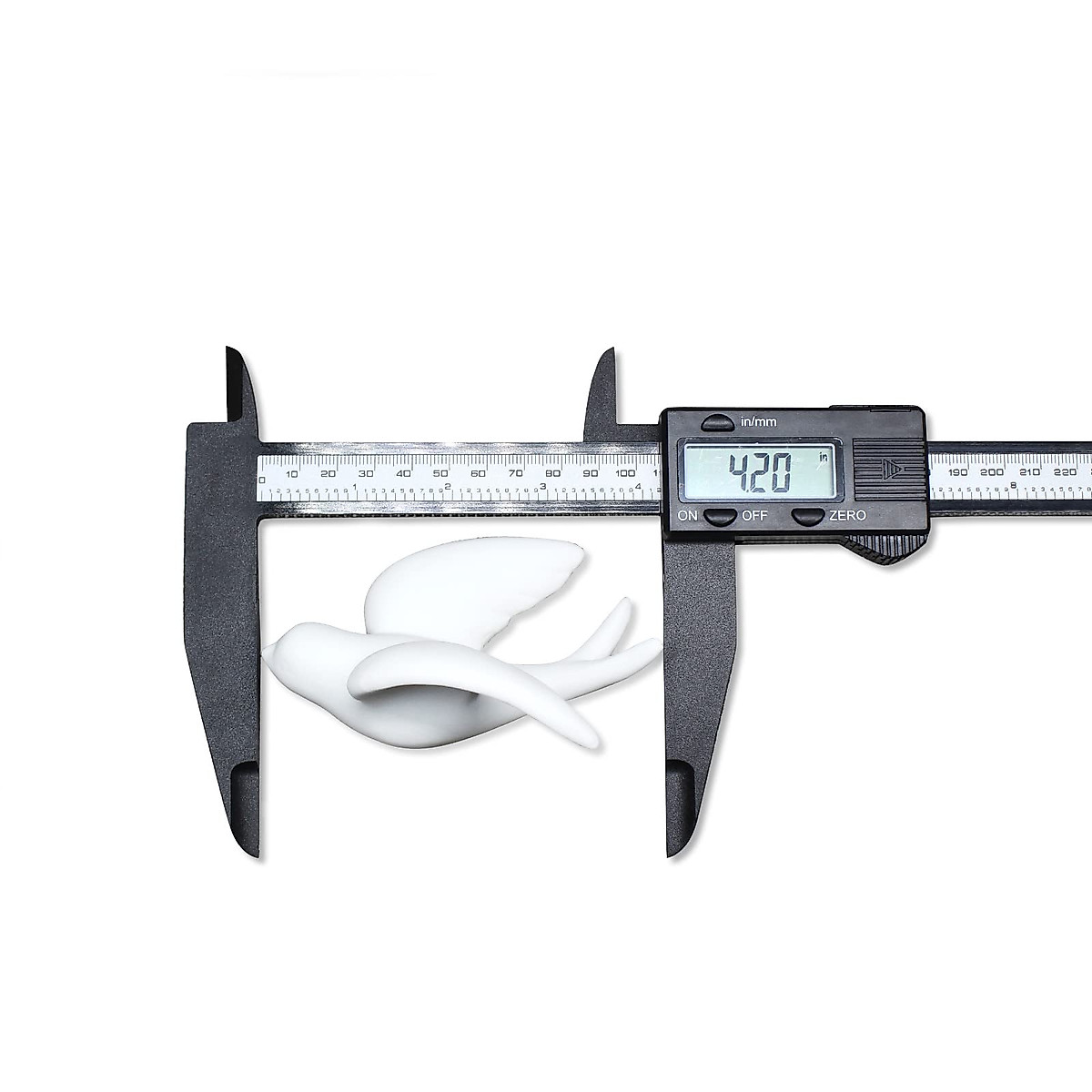 MORMEII 6PC White Ceramic Birds Figurines Wall Art for Home Garden Wall Decoration