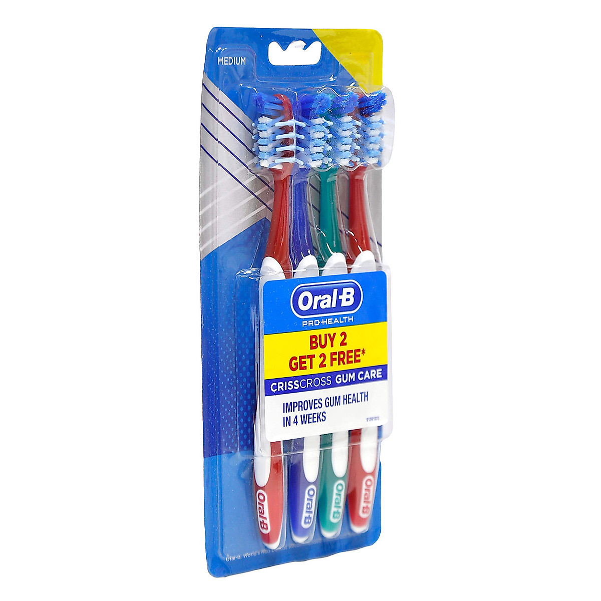 Oral-B Pro-Health Gum Care Toothbrush, Medium, (Buy 2 Get 2 Free)