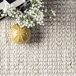 nuLOOM Daniela Farmhouse Chunky Jute Area Rug, 7' 6" x 10' 6", Off-white