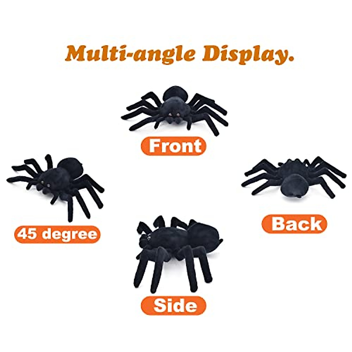 HWD Soft Spider Doll, Cute Stuffed Animals Dolls Plush Pranks Stuff Toys, Gifts for Kids, Toddler, Birthday, Halloween, Christmas (Small:7.8in x 11.8in)