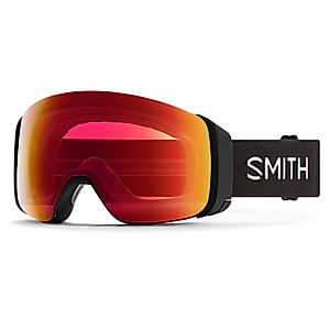 SMITH Optics 4D MAG Unisex Snow Winter Goggle - Black, ChromaPop Photochromic Red Mirror