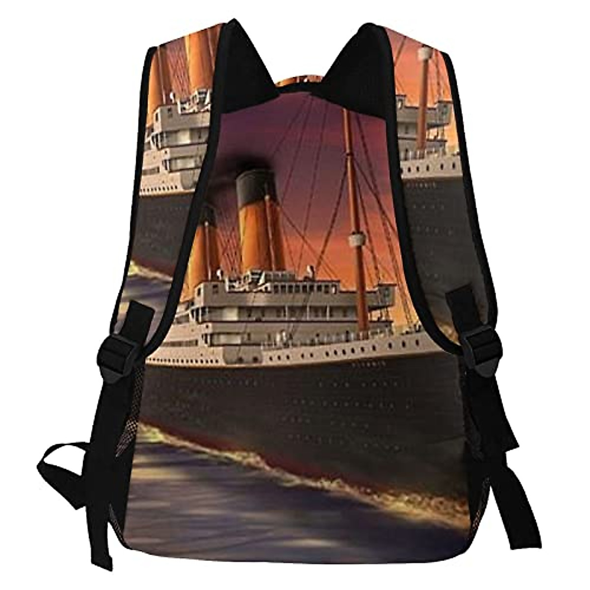 Multi leisure backpack,Titanic Sunset,Travel Sports School Bag for Adult Youth College Students