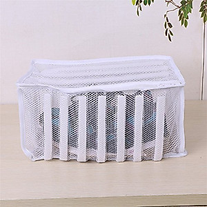 TanQiang Zippered Laundry Footwear Mesh Wash Bag Sneaker Washer Dryer White Shoes Clothes Washing Bag Home Cleaning Storage Tool Supplies