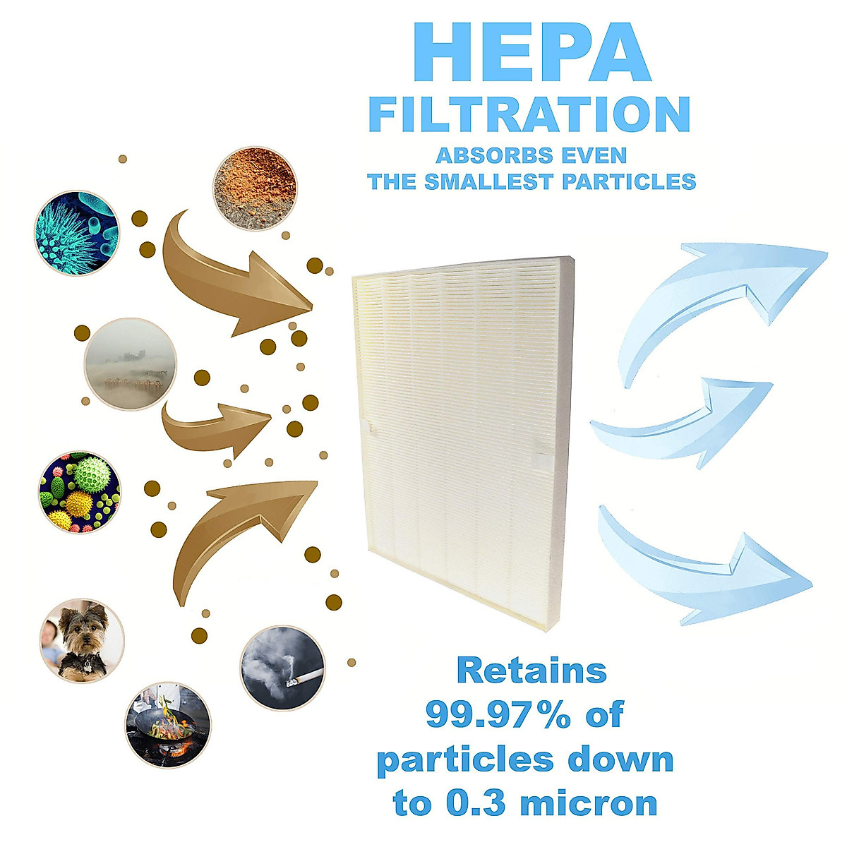 HQRP True HEPA + 4 Carbon Filter Set compatible with Electrolux EL480A EL490A EL491A Oxygen3 PlasmaWave, part EL017 Replacement