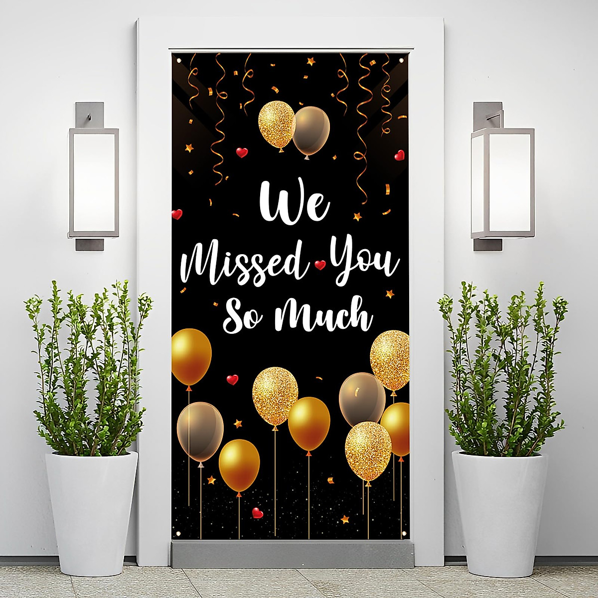 Kimini-Ki We Missed You So Much Door Banner, Going Away Farewell Banner, Co-worker Retirement Welcome Home Military Returning Party Sign