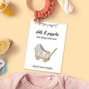 Mulbozy Adorable New Baby Congrats Card, Funny Baby Shower Card Gift for Mom, Cute Baby Shower Card for Boy, Girl