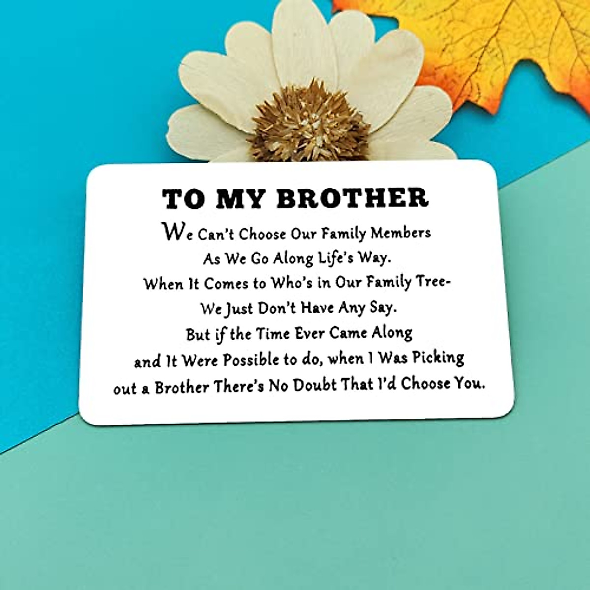 To My Brother Gifts Brother Engraved Wallet Card Brother Gift from Sister Brother Christmas Birthday Gifts for Big Brother Little Brother Step Brother Wedding Retirement Graduation Gift Family Present